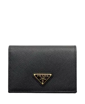 Prada Small Saffiano Leather Wallet Black