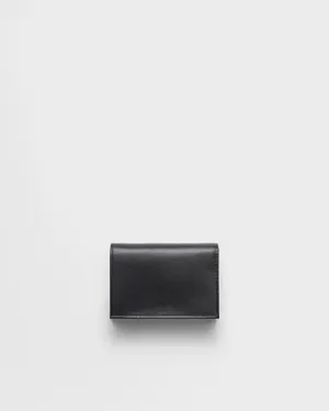 Prada Small Saffiano Leather Wallet - Black/silver