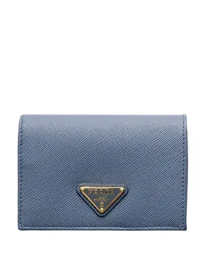 Prada Small Saffiano Leather Wallet Blue