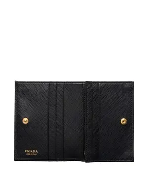 Prada Small Saffiano Leather Wallet - Dark Black