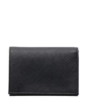 Prada Small Saffiano Leather Wallet - Dark Black