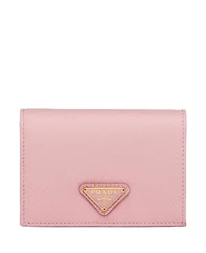 Prada Small Saffiano Leather Wallet Light Pink