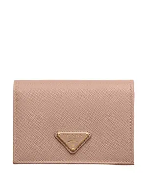 Prada Small Saffiano Leather Wallet - Powder