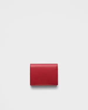 Prada Small Saffiano Leather Wallet - Red