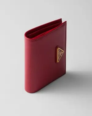 Prada Small Saffiano Leather Wallet - Red