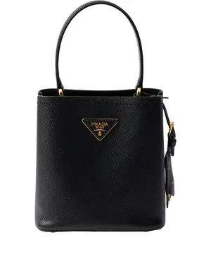 Prada Panier Small Saffiano Leather Bag - Black