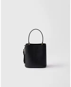 Prada Panier Small Saffiano Leather Bag - Black