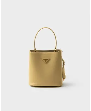 Prada Panier Mini Saffiano Leather Bag - Yellow