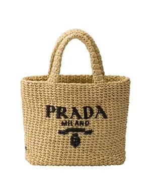Prada Small Crochet Tote Bag - Neutral