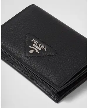 Prada Small Leather Wallet - Black