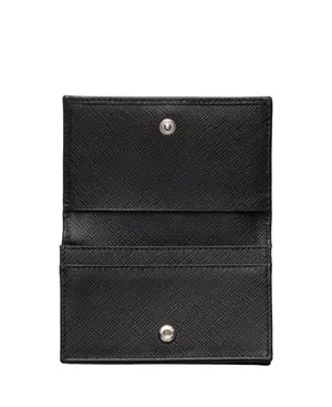 Prada Saffiano Leather Card Holder - Black