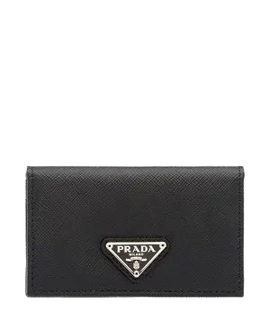 Prada Saffiano Leather Card Holder - Black
