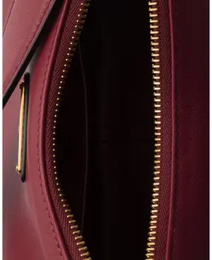 Prada Aimee Medium Leather Shoulder Bag - Red