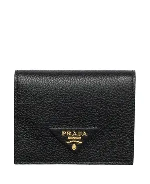 Prada Small Leather Wallet Black
