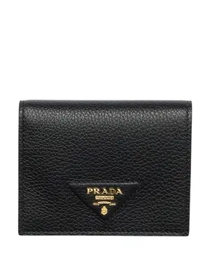 Prada Small Leather Wallet Black