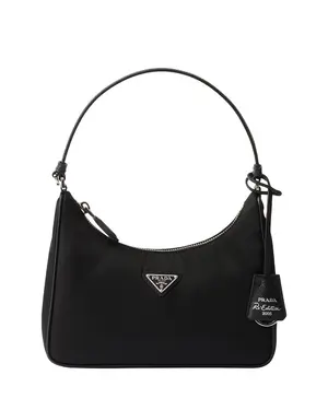 Prada Re-edition 2005 Re-nylon And Saffiano Mini Bag - Black/silver