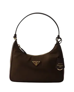 Prada Re-edition 2005 Re-nylon And Saffiano Mini Bag - Dark Brown