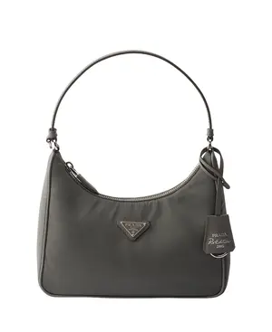 Prada Re-Edition 2005 Re-Nylon And Saffiano Mini Bag Dark Grey