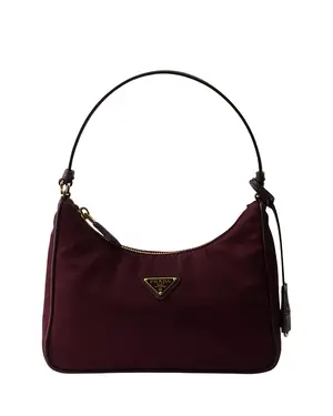 Prada Re-Edition 2005 Re-Nylon And Saffiano Mini Bag Drak Red