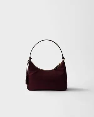 Prada Re-edition 2005 Re-nylon And Saffiano Mini Bag - Drak Red