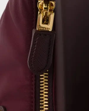 Prada Re-edition 2005 Re-nylon And Saffiano Mini Bag - Drak Red