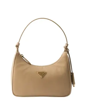 Prada Re-Edition 2005 Re-Nylon And Saffiano Mini Bag Light Brown