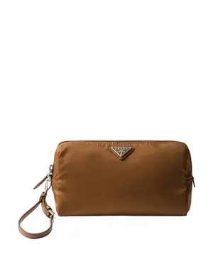 Prada Medium Re-nylon Pouch - Brown
