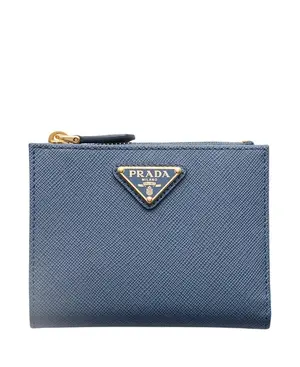 Prada Small Saffiano Leather Wallet - Blue
