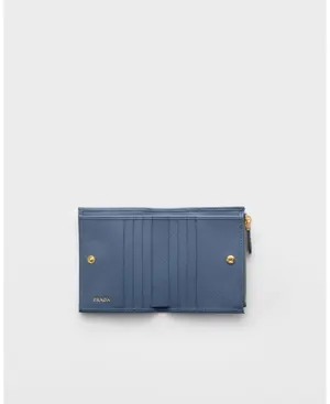 Prada Small Saffiano Leather Wallet - Blue