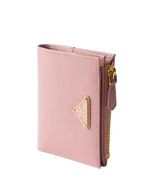 Prada Small Saffiano Leather Wallet - Pink