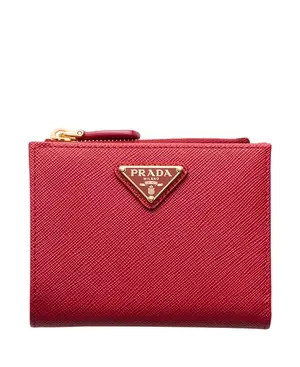 Prada Small Saffiano Leather Wallet - Red