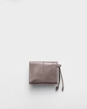 Prada Small Leather Wallet - Grey
