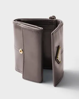 Prada Small Leather Wallet - Grey