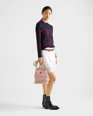 Prada Mariner Small Fabric Bucket Bag