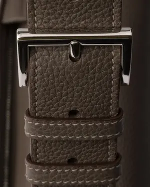 Prada Leather Shoulder Bag - Grey