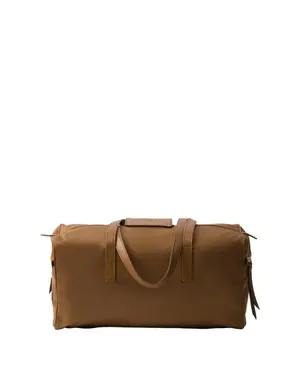 Prada Large Re-nylon Top-handle Bag With Padlock - Brown