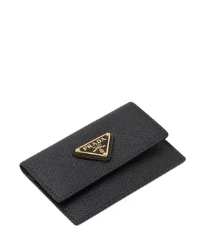 Prada Saffiano Leather Card Holder - Black
