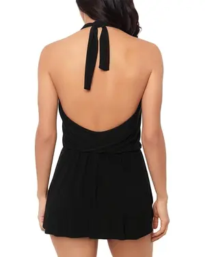 Magicsuit Solid Ellie Halter One Piece Swimsuit - Black