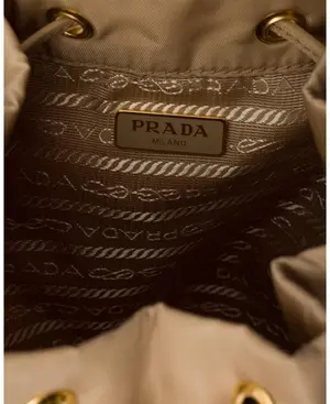 Prada Duet Re-nylon Bucket Bag - Brown