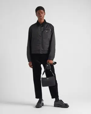 Prada Re-nylon And Saffiano Leather Shoulder Bag