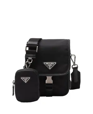 Prada Re-nylon And Saffiano Leather Shoulder Bag