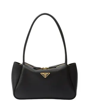 Prada Darling Medium Leather Shoulder Bag - Black
