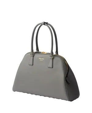 Prada Large Saffiano Leather Handbag - Grey