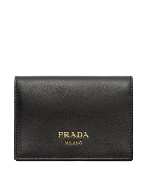Prada Small Leather Wallet - Black