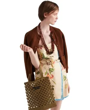 Prada Crochet Tote Bag