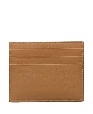 Prada Leather Card Holder - Brown