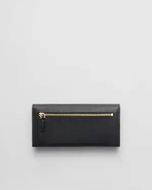 Prada Large Saffiano Leather Wallet - Black
