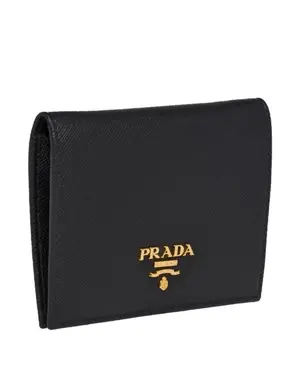 Prada Small Saffiano Leather Wallet - Black