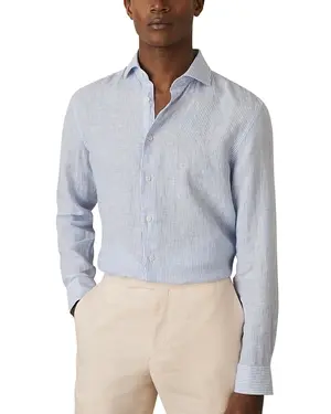 REISS Ruban Long Sleeve Linen Shirt