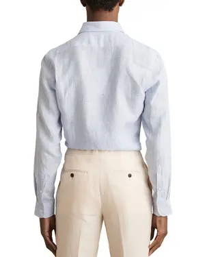 REISS Ruban Long Sleeve Linen Shirt